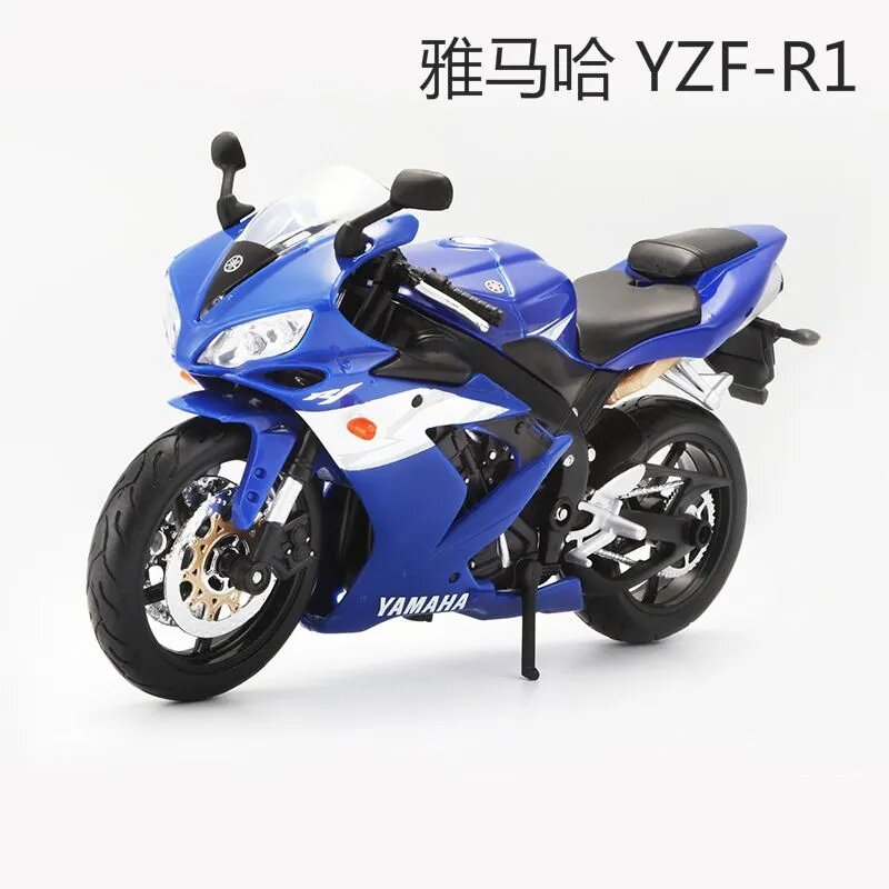 Машинки металлические Maisto 1:12 Ямаха YZF-R1 синий (без подставки)