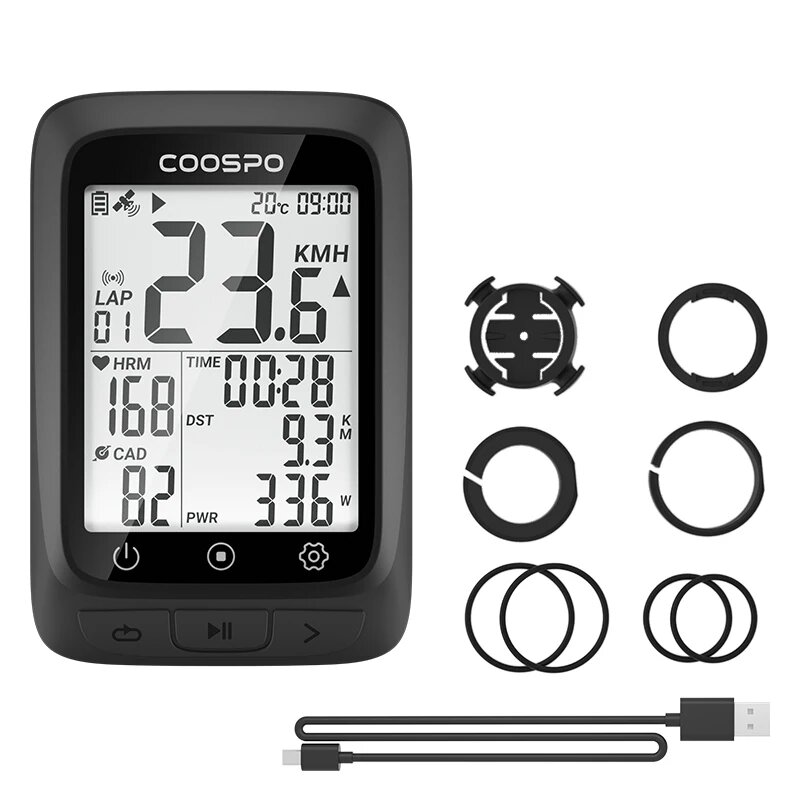 Велокомпьютер CooSpo BC107, Черный