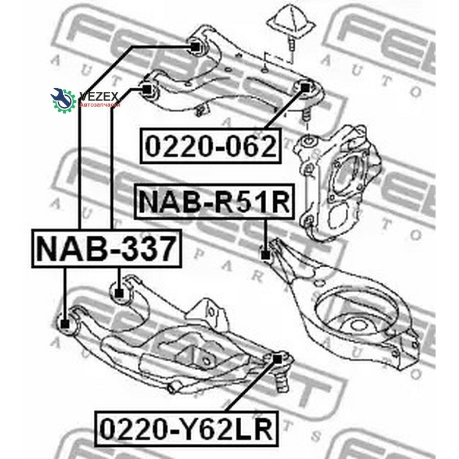 FEBEST 0220062 опора шаровая!\ Nissan Patrol Y62 10>