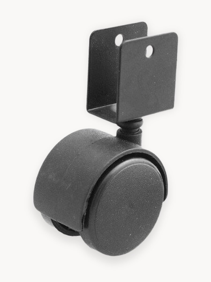 Колесо мебельное 4 шт викарт 50 мм поворотное, черный пластик