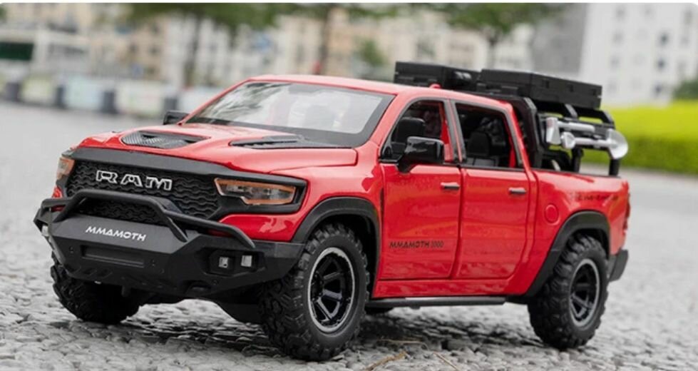 Коллекционная масштабная модель Dodge RAM 1500 TRX 1:32 (металл, свет, звук)