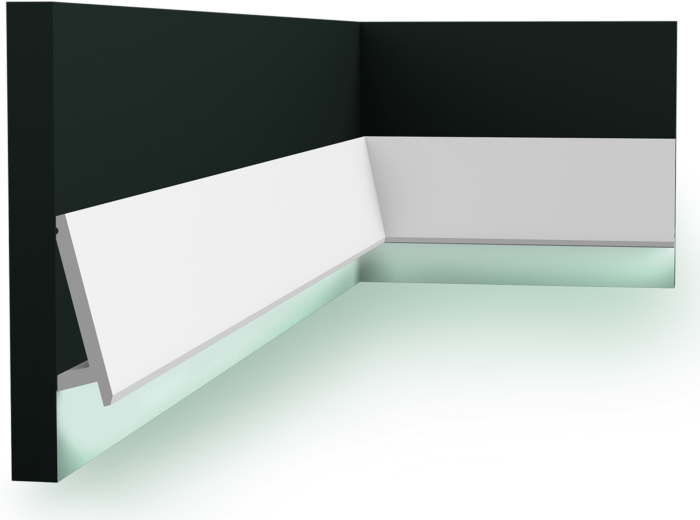 Плинтус для скрытого освещения Orac Decor арт. SX179 DIAGONAL (д 200 x в 9,7 x ш 2,9 см)