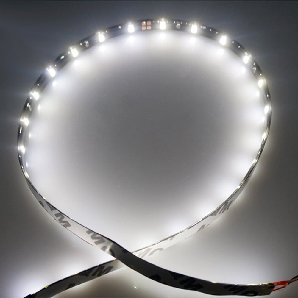 Гибкая LED-лента 30 см (15×5050 SMD) для автомобиля — ДХО, водонепроницаемая, самоклеящаяся 3M