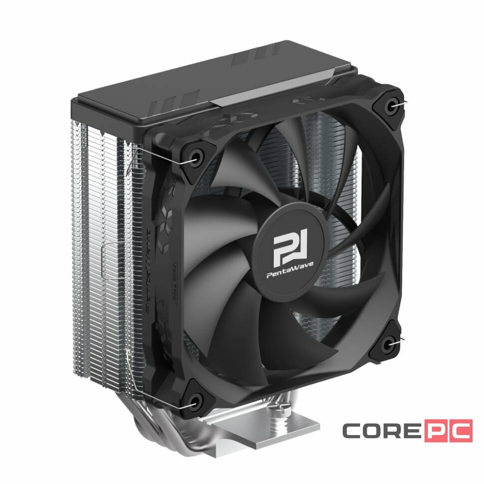 Кулер для процессора PentaWave (PC-Z04E SRB PWM) Black, безопасное охлаждение