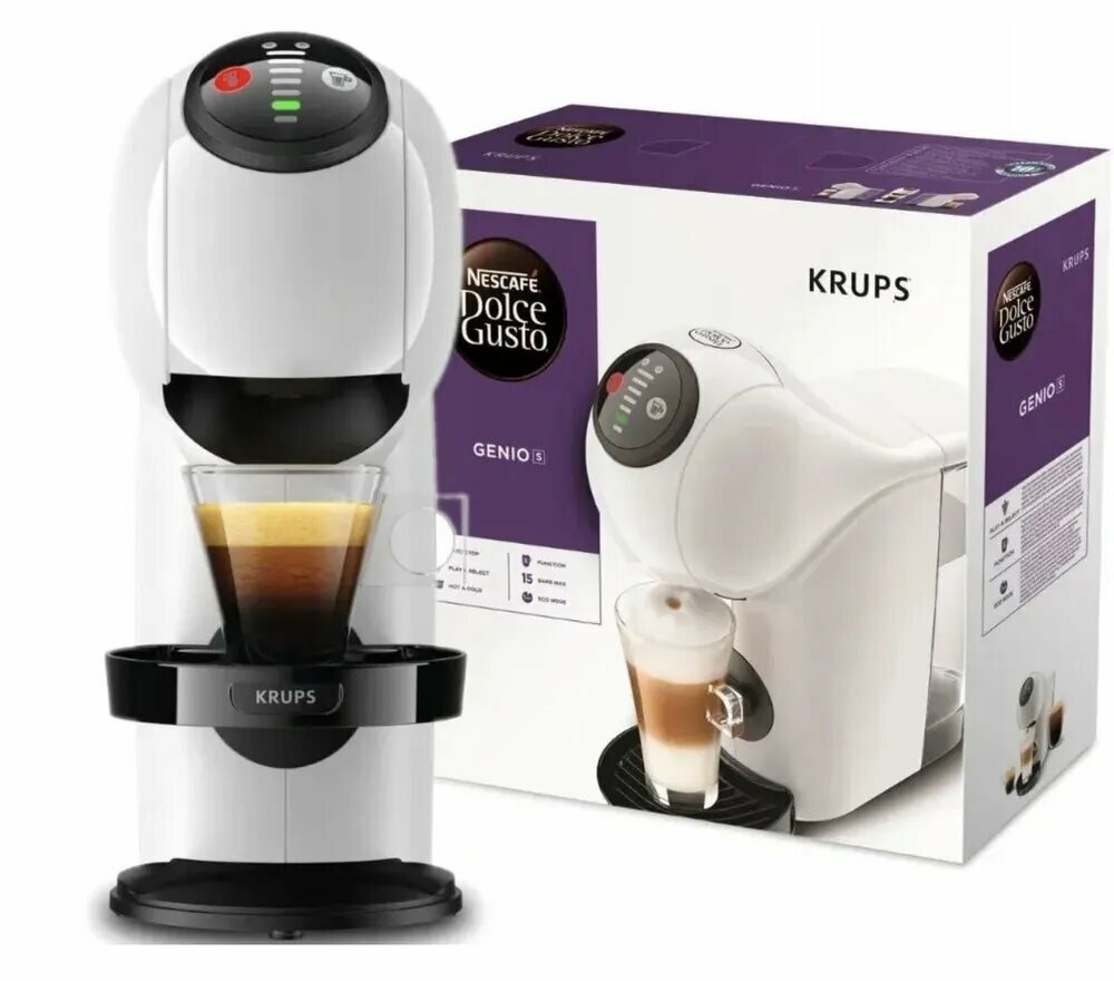 KNOW EASY-Nescafe Dolce Gusto Капсульная кофемашина MIMI/155, белый, зеркальный