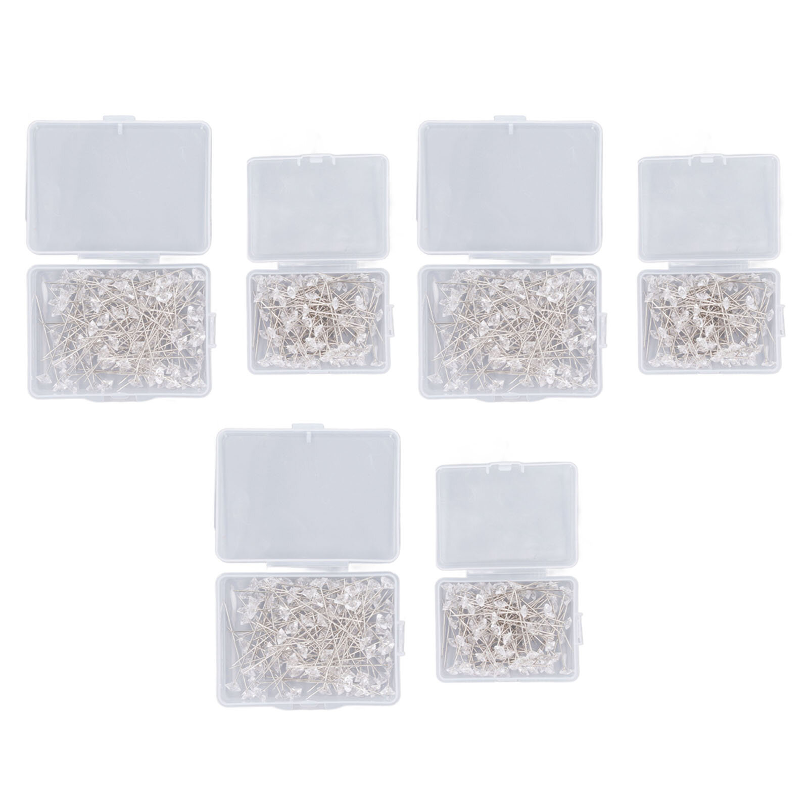 600 шт. швейных булавок длиной 2 дюйма и 1,5 дюйма, прочные прямые булавки из нержавеющей стали с пластиковой головкой для шитья одежды