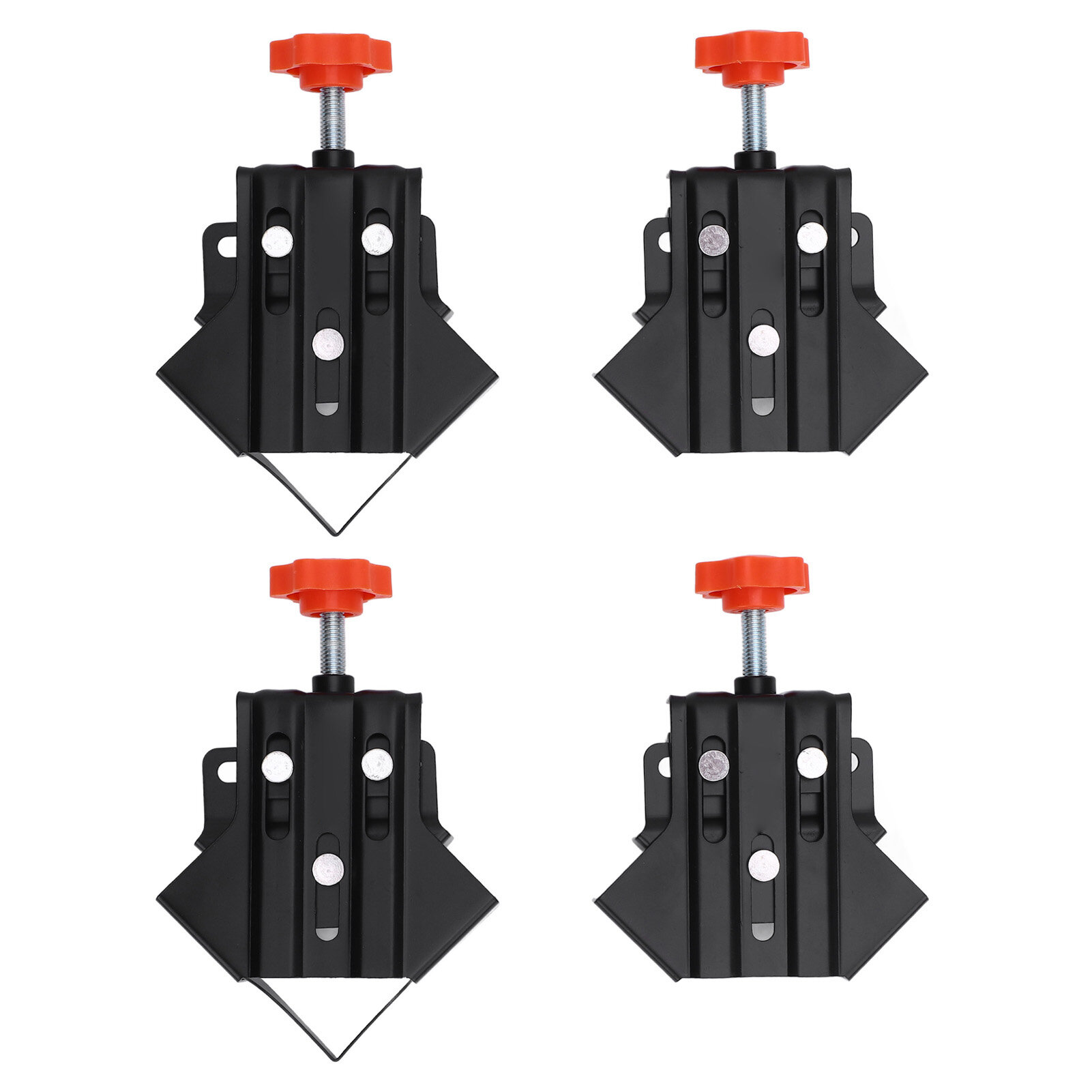 4 угловых зажима из нержавеющей стали, 2 открывающихся и 2 закрывающихся, регулируемые под углом 90 градусов, для деревообработки.