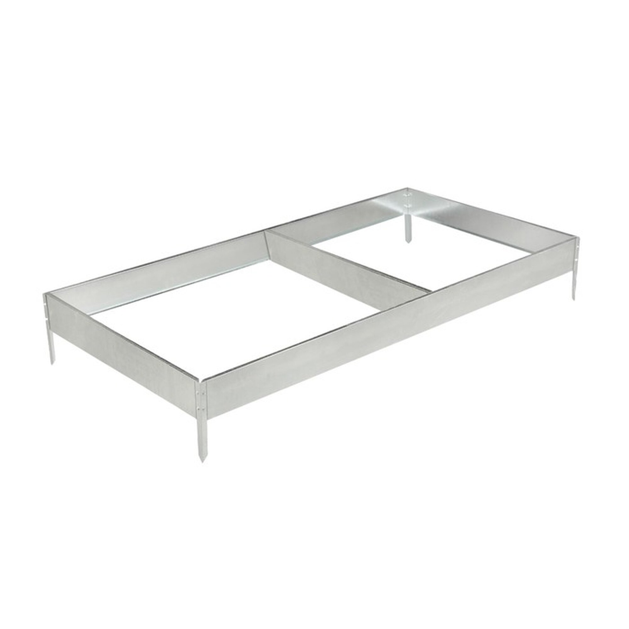 Садовая грядка Greengo, оцинкованная, серебристая, 295 x 100 x 15 см