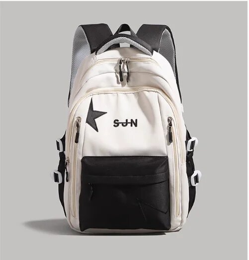 Новый женский рюкзак для книг, школьные сумки для книг для девочек-подростков, мужской Harajuku, женская сумка для колледжа, сумка для отдыха, большой рюкзак для путешествий Черный