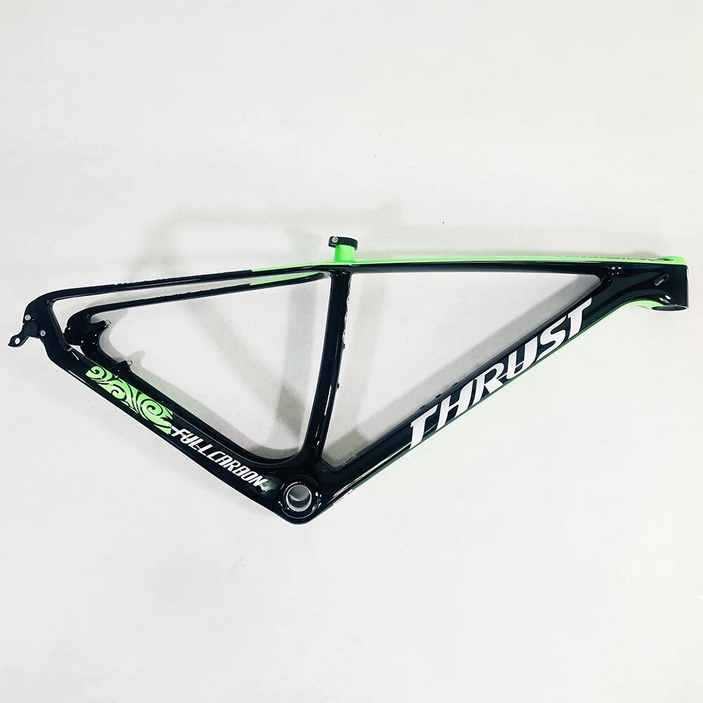 Горная карбоновая рама Thrust T1000 UD 15 17 19 Зеленый, 29er 15 BSA, TF06 green