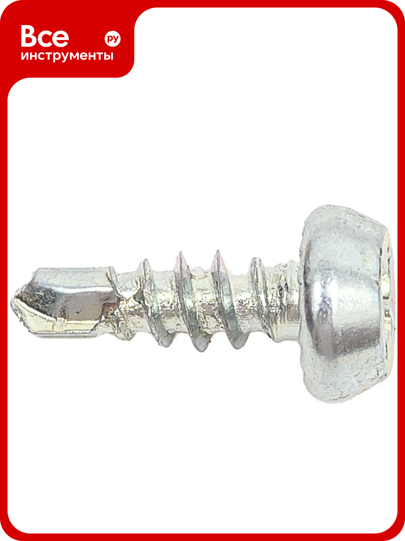 Саморез для крепления профилей STEELREX полуцилиндрическая головка, сверло, цинк, 3,8x11 мм, 400 шт. 0112038011B500040064 надежной конструкции