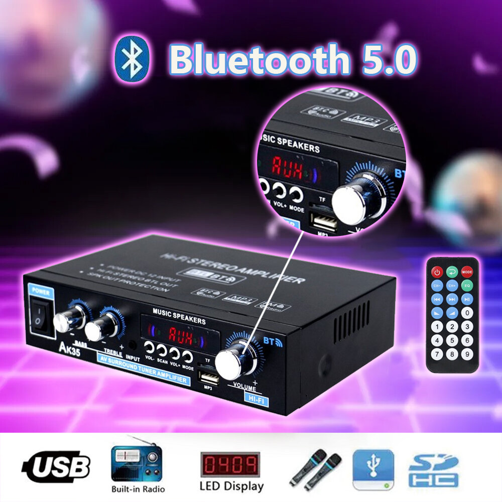 Усилитель звука, AK35, усилитель2.1 с блютуз bluetooth