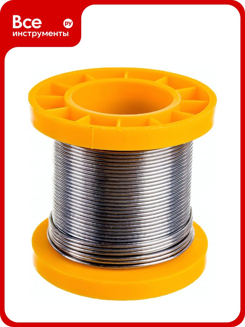 Припой, PLPR04, с канифолью для пайки PLPR04 ПОС 61 (1 мм; катушка 100 гр) ЭРА Б0052562, соединения деталей между собой