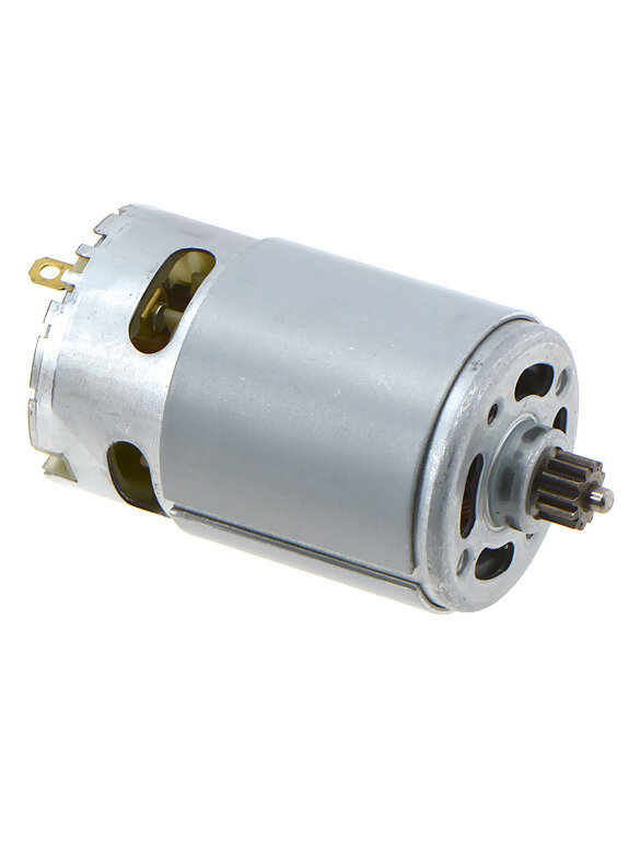 Двигатель RS-550 DC 18V с шестерней Z12 в сборе для дрели-шуруповерта аккумуляторной STEHER CD-200-2