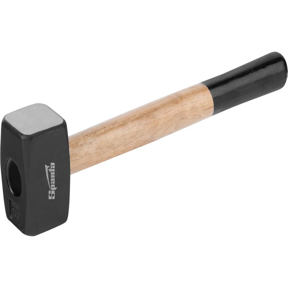 Кувалда SPARTA,1000 г, кованая головка, деревянная двухцветная рукоятка// 10905, с двух сторон