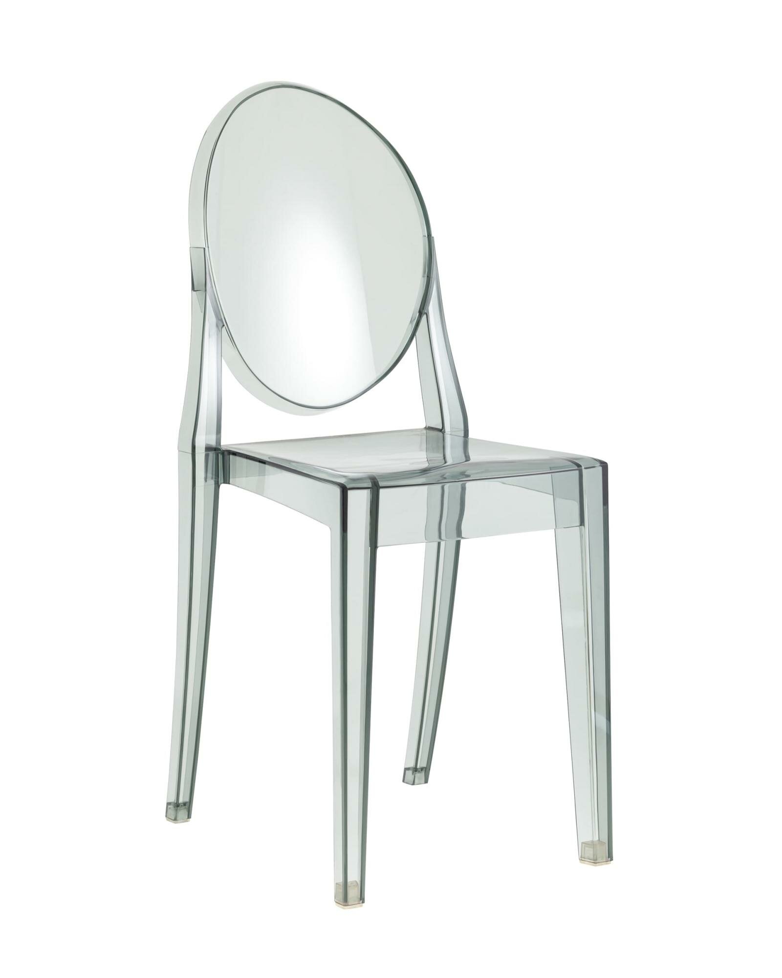 Стул Victoria Ghost NEW STOOL GROUP серый, прозрачный, пластик, твердое сиденье, без подлокотников