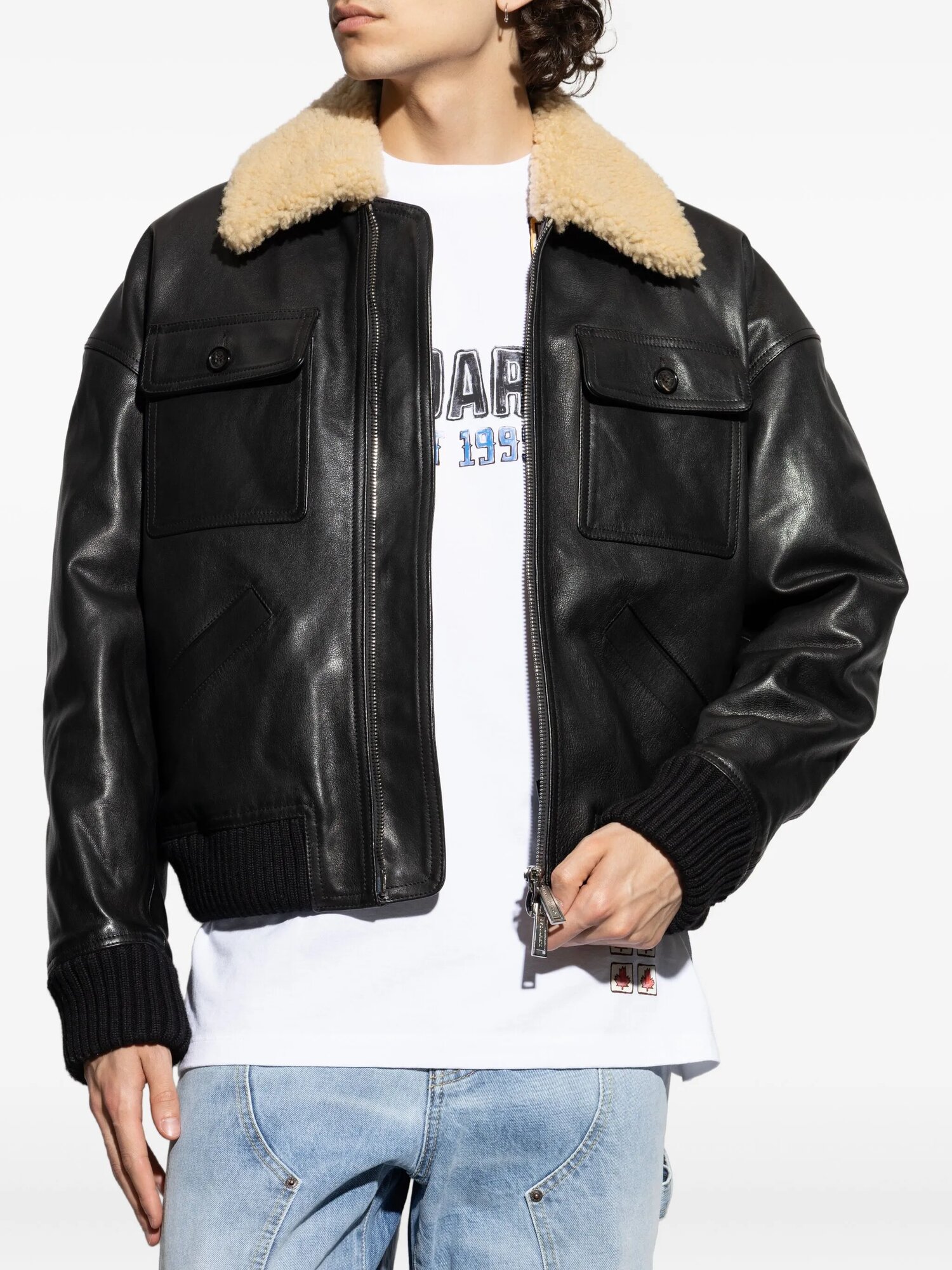 Куртка DSQUARED2, размер 54, black/black — фото 1