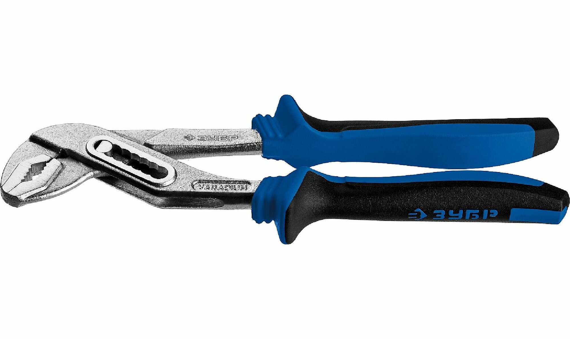 Переставные клещи ЗУБР Титан 250 мм Cr-V сталь хромированные маслобензостойкие максимальный захват 45 мм