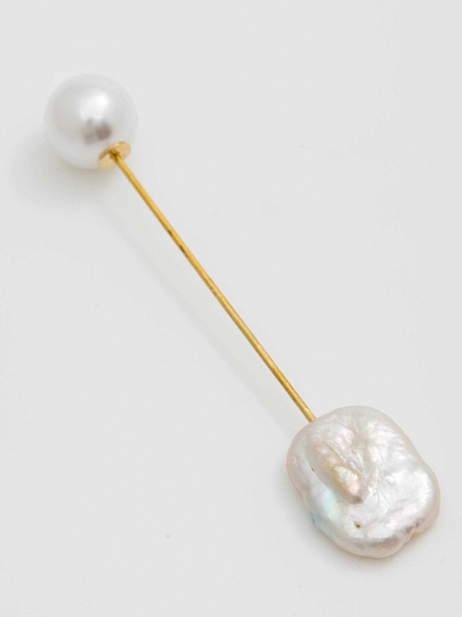 Брошь, жемчуг пресноводный культивированный, жемчуг имитация