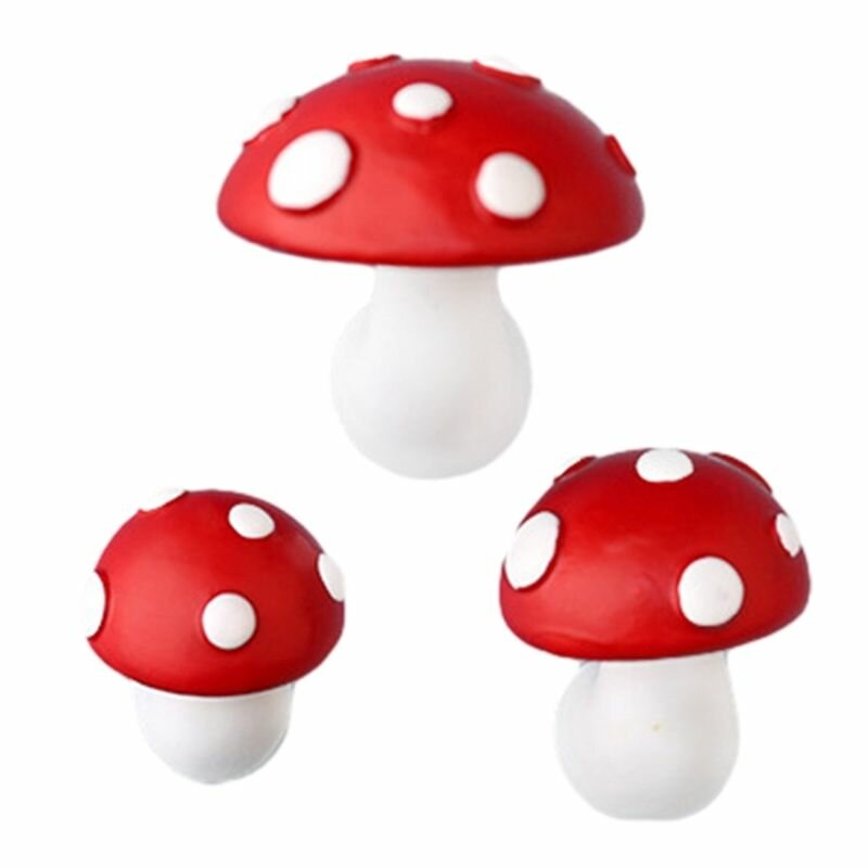 Набор из 3 магнитных декоров для холодильника "Грибы"