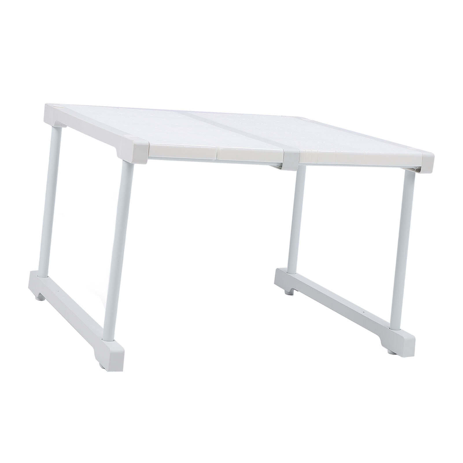 Расширяемая полка для шкафа из углеродистой стали, ABS, полипропилена, полка для хранения в шкафу, органайзер для шкафа, стойка для кухонного шкафа под раковиной от 37 до 48 см/от 14,6 до 18,9 дюймов