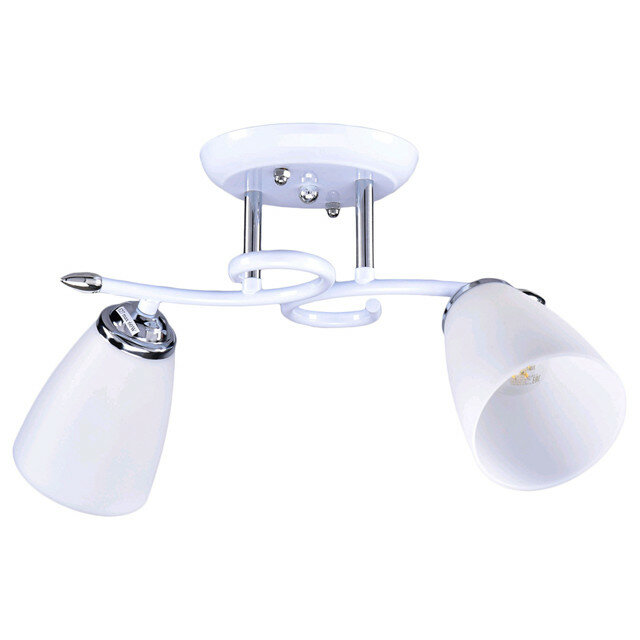 Люстра потолочная россвет Вьюн РС22654/2, 2х20Вт Е27 металл/пластик, белая