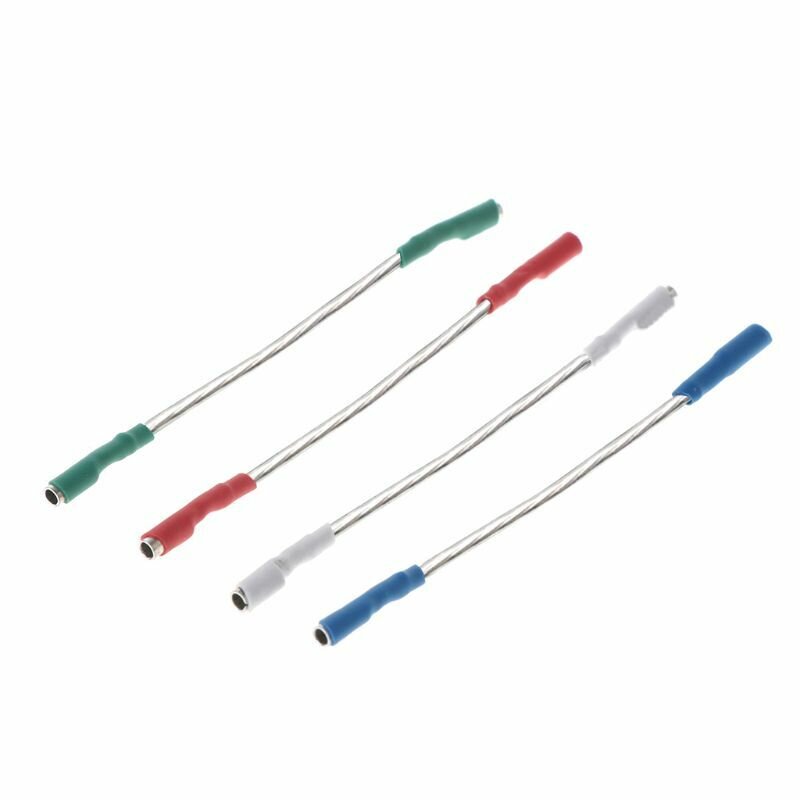 Аксессуар для аудиотехники,1,2-1,3 клемма-держатель щупа провод серебряный провод 40 мм, 1 комплект из 4 шт.