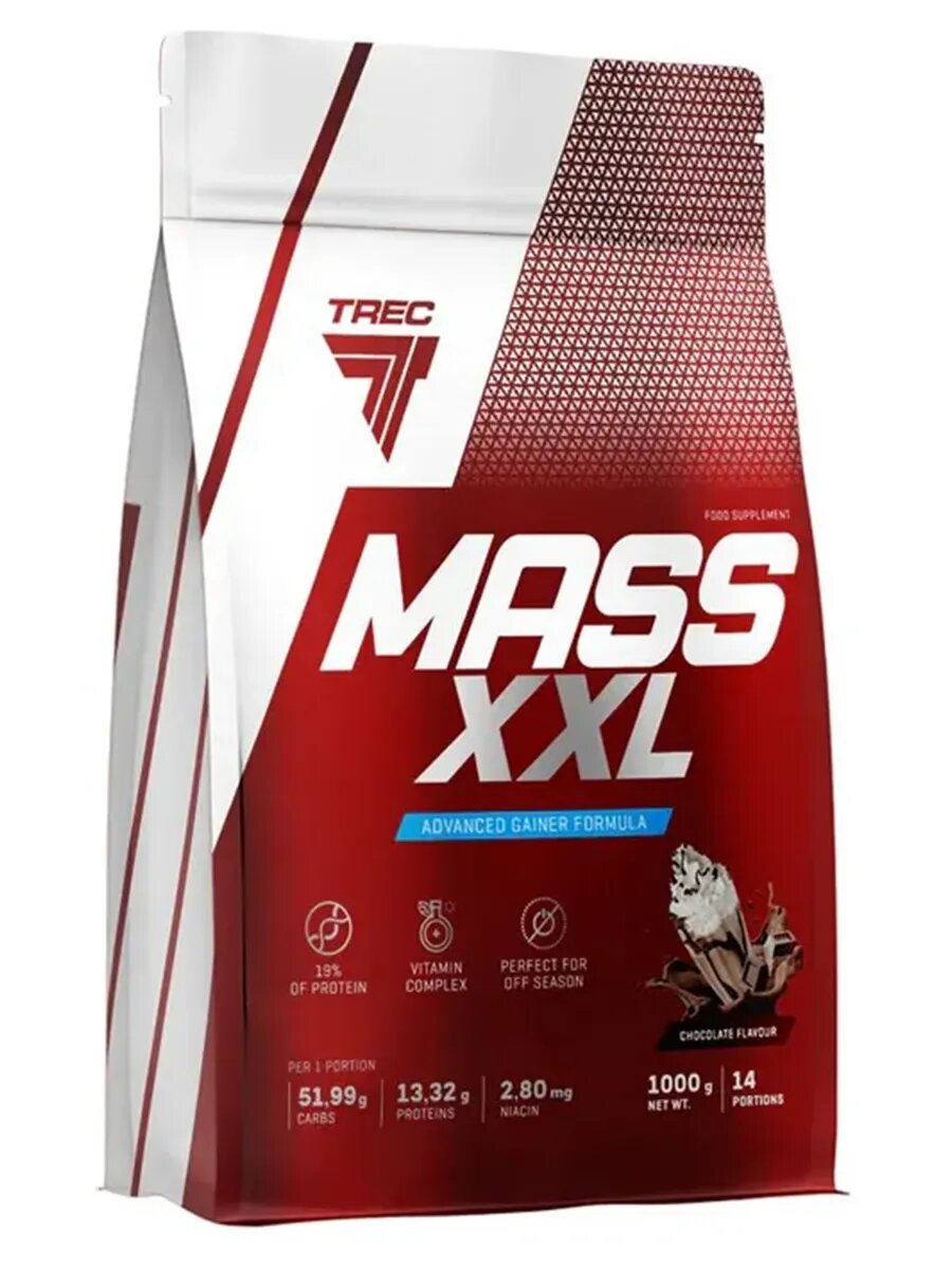 Гейнер MASS XXL для набора массы шоколад 1кг