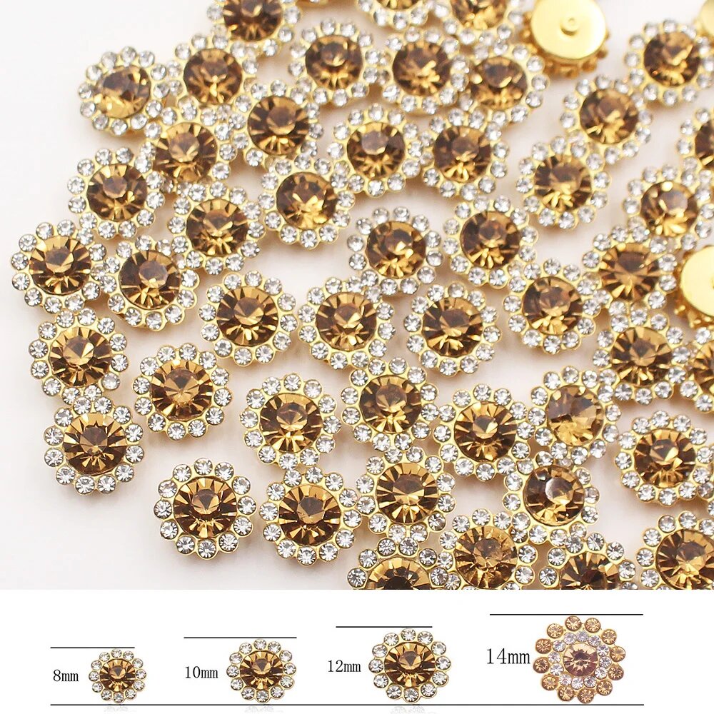 30-100 шт. цветы пришитые стразы блестящие кристаллы стразы бусины изделия для одежды швейные стразы для одежды драгоценные камни