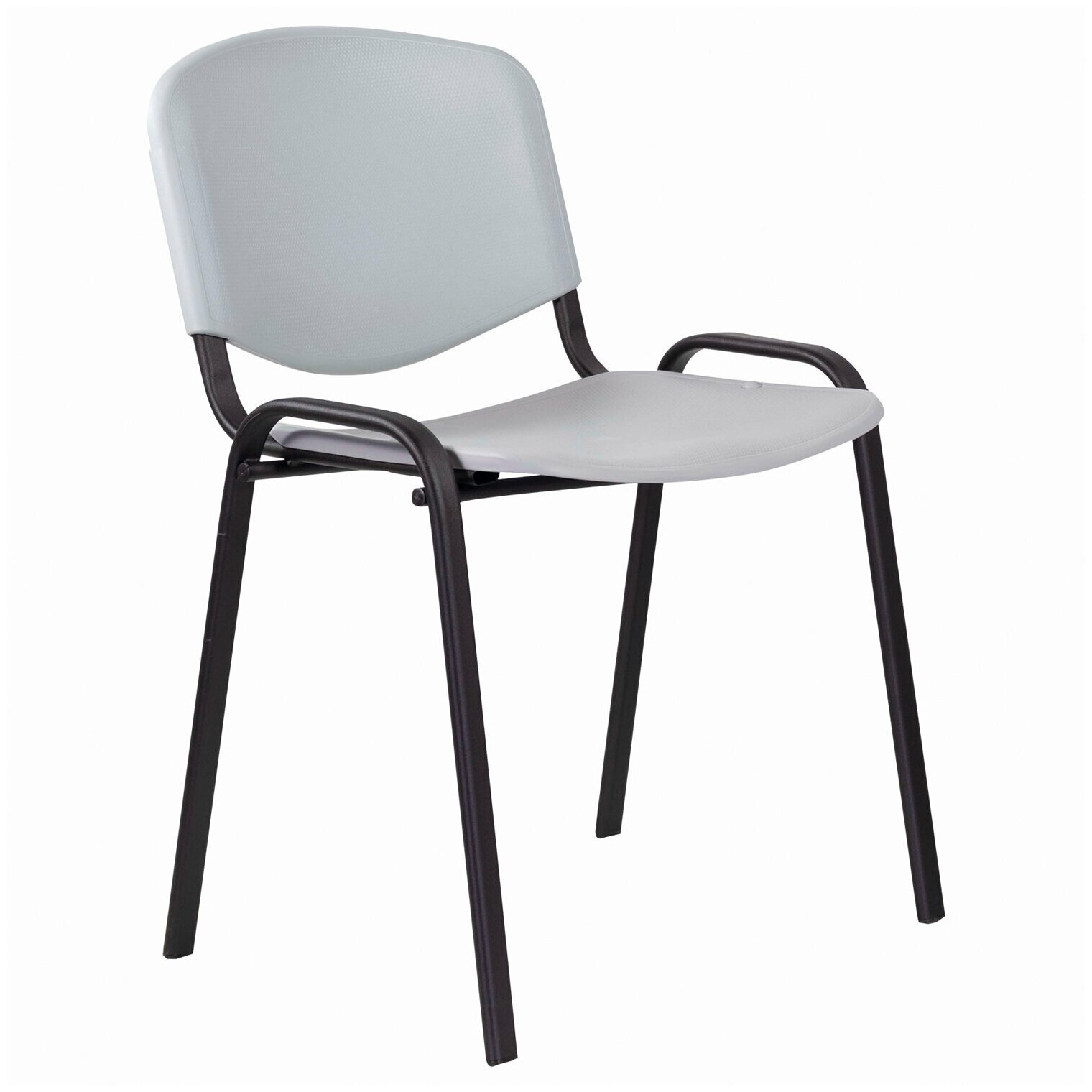 Стул STAFF "Iso Plast CF-009", черный каркас, пластик серый, 532570, 1шт в компл.