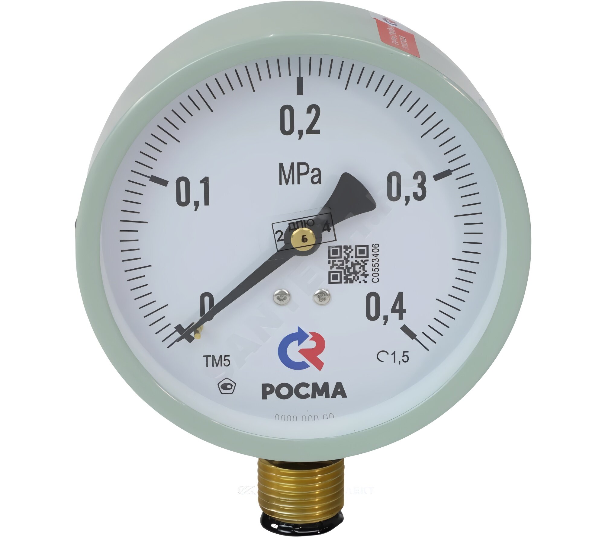 Манометр ТМ-510Р.00 (М2) радиальный Дк100мм 0-0,25 МПа кл.1,5 G1/2" Росма 00000007644