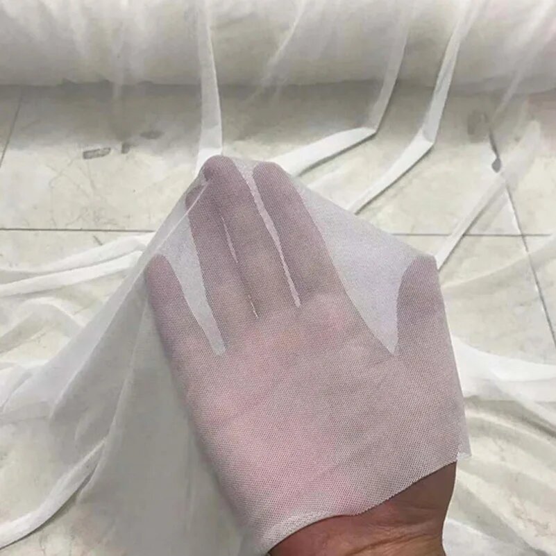 FABILL Нейлон Спандэкс Эластичная Ткань 1х1,5 м Белый, 1 White