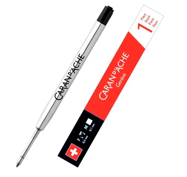 Стержень Carandache для роллеров F 0.5 мм G2 черные чернила (8468.009)