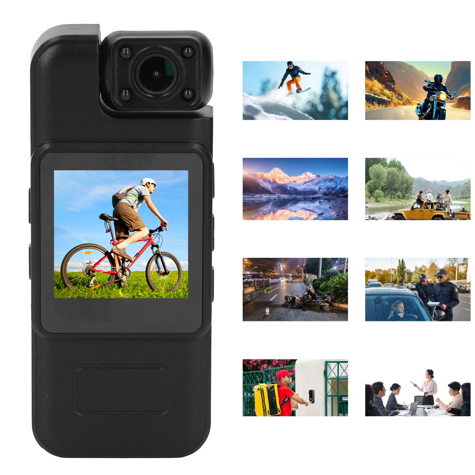 Нательная камера 4K Звук Видео Запись Портативный полицейский носимый рекордер Спортивная DV камера с зажимом 1.54in