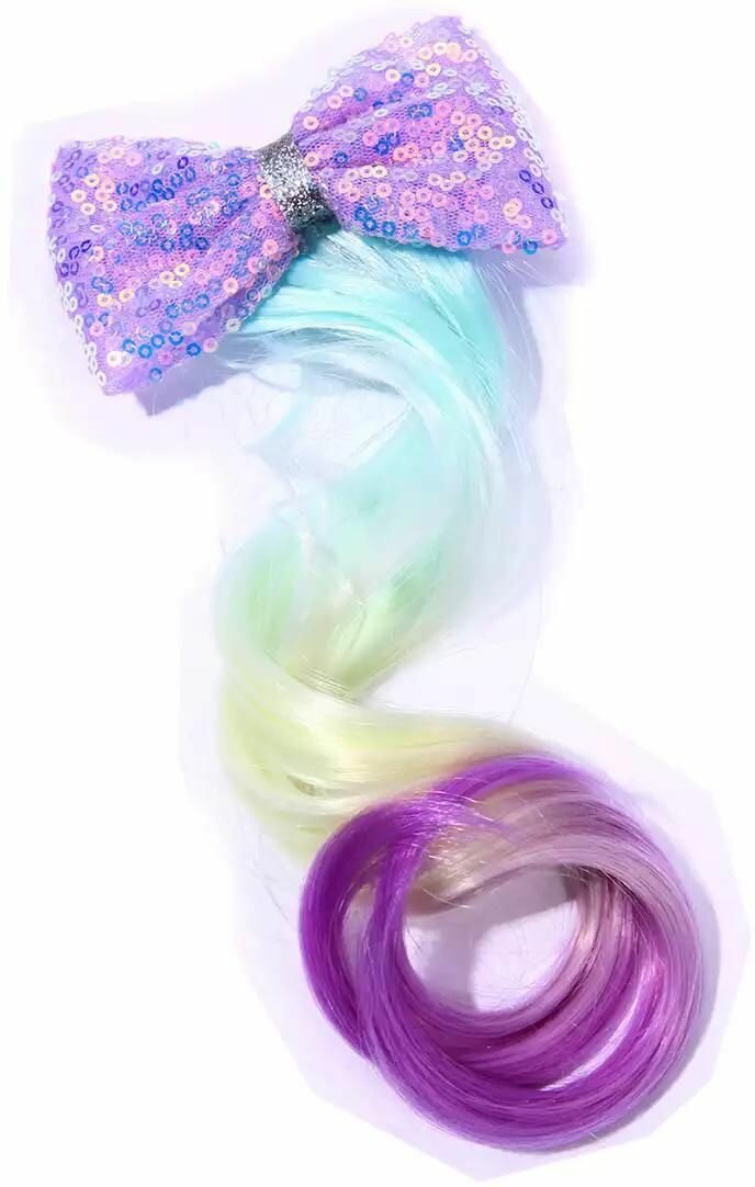 Заколка для волос Oubaoloon бантик, 36 см, канекалоны, металл, полимерные материалы