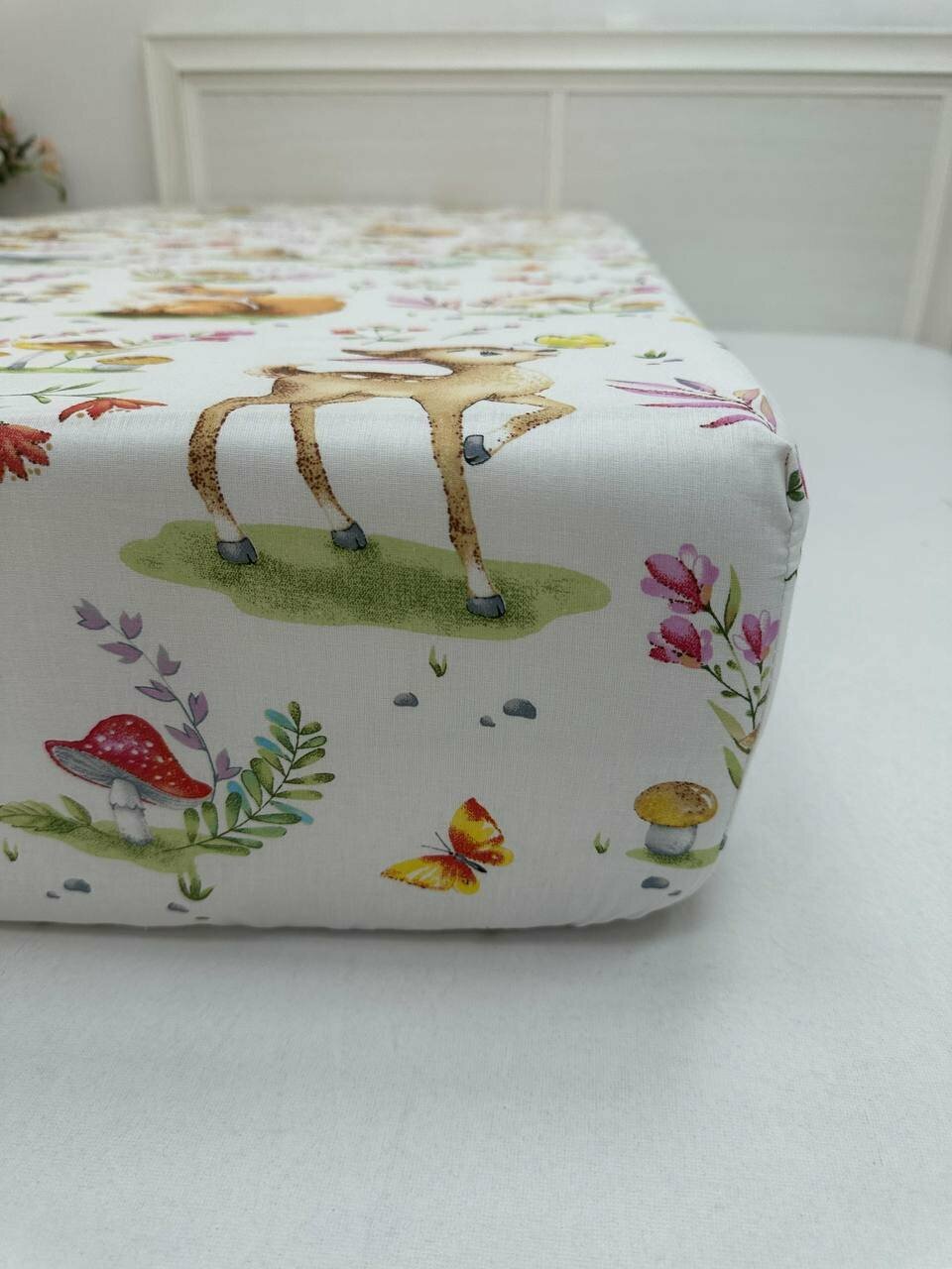 Milo s простынь на резинке 80х160, детская натяжная простыня поплин, хлопок 100%