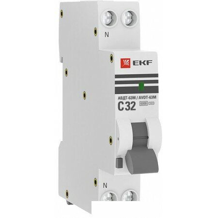 Дифференциальный автомат EKF PROxima АВДТ-63М 32А30мА DA63M-32-30