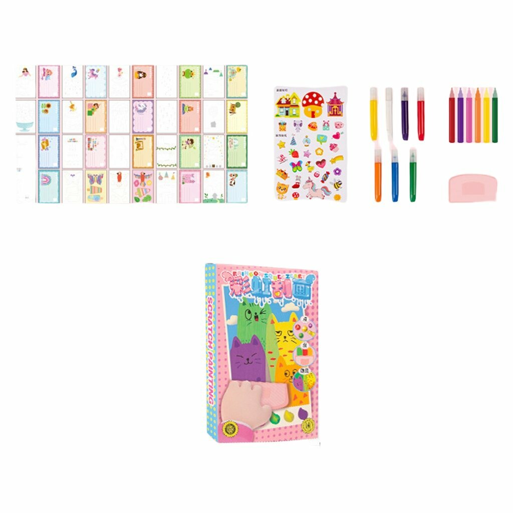 Наборы для рисования с помощью скретчинга: рисование радужных картин с эффектом царапания, занятия для детей на вечеринке, наборы для рисования радужных картин с эффектом царапания, наборы для всех возрастов.