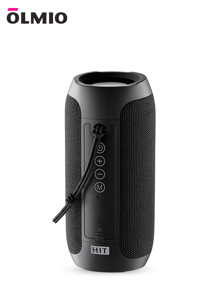 Портативная колонка OLMIO "HIT" BS-01, 10Вт, 20Гц-20кГц, Bluetooth 5.0, 1200mAh, черная