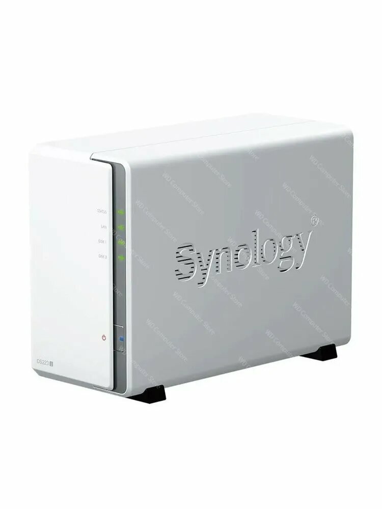 Сетевой накопитель Synology DS223j – 2-дисковый (без HDD), 4-ядерный, для дома и дачи