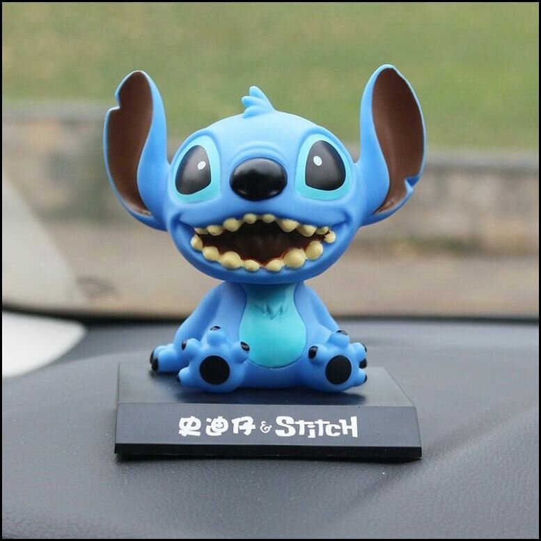 Диснеевский Лило и Стич на панель авто, качающий головой, Disney Lilo & Stitch