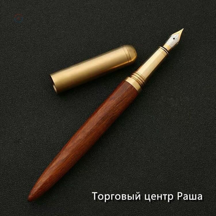 Винтажная перьевая ручка с поршневым наполнителем из сандалового дерева идеальный подарок для каллиграфии, офиса и творчества