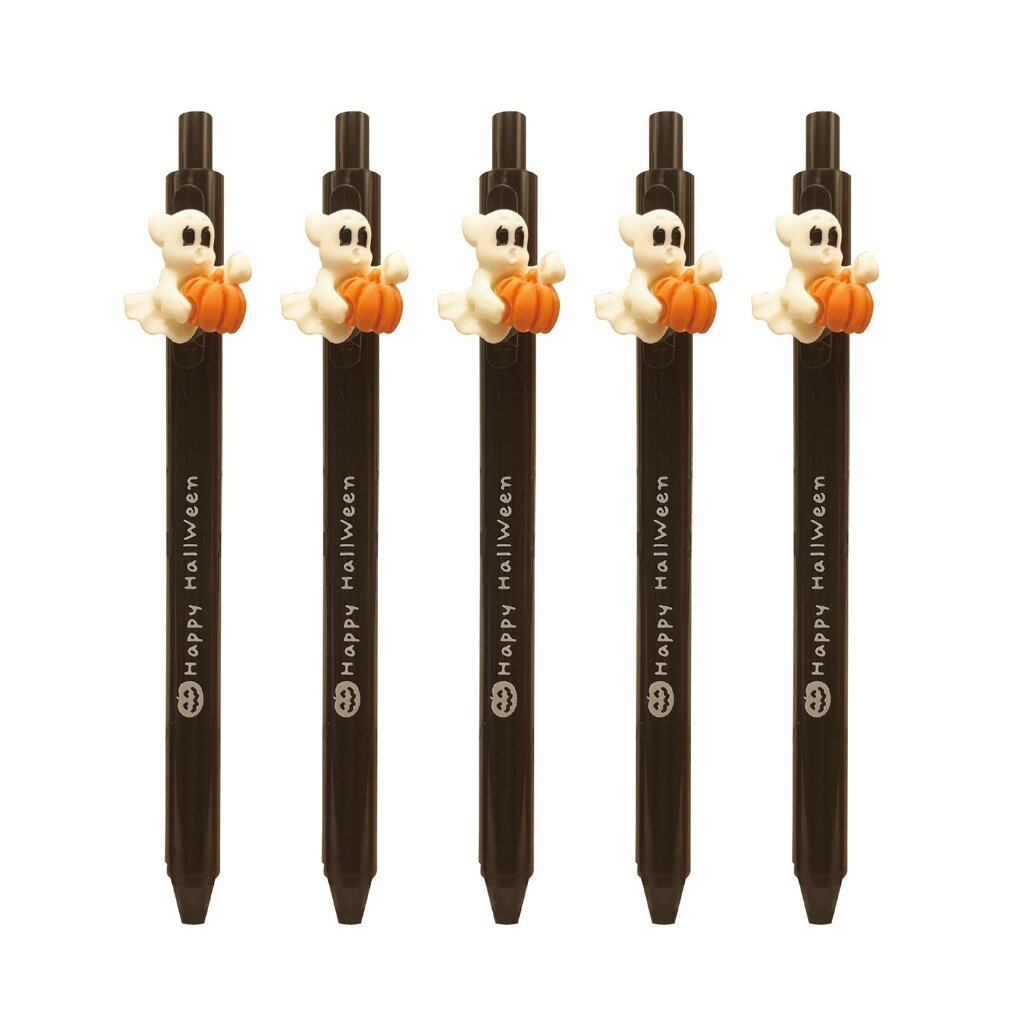 5шт Хэллоуин Мультфильм Гелевая Ручка Школьные Канцелярские Принадлежности Канцелярские Принадлежности для Взрослых Студентов, Пишущих Halloween Party Supplies