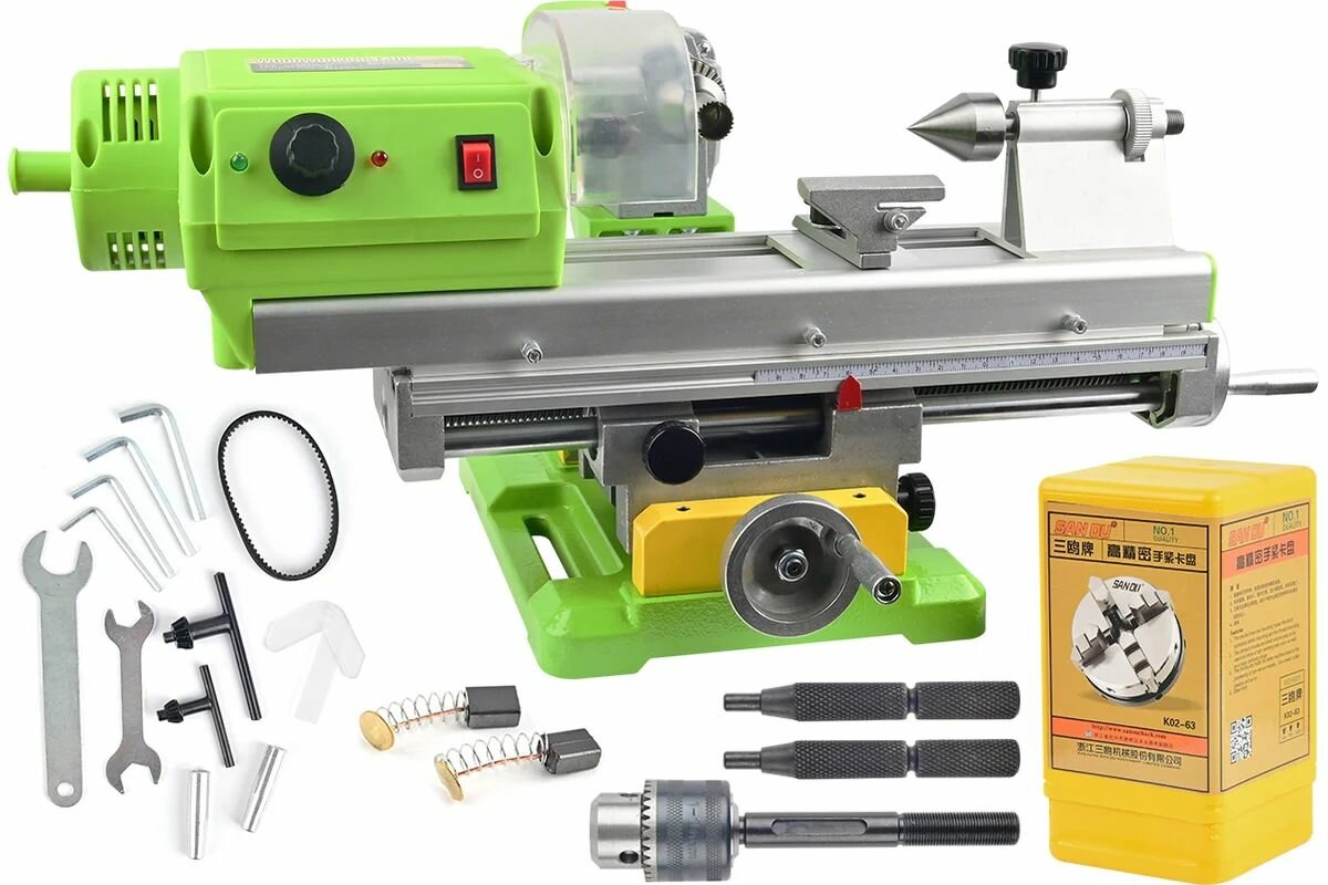 Токарный станок Kitoki BG-3309, плавная регулировка, до 5000 оборотов в минуту