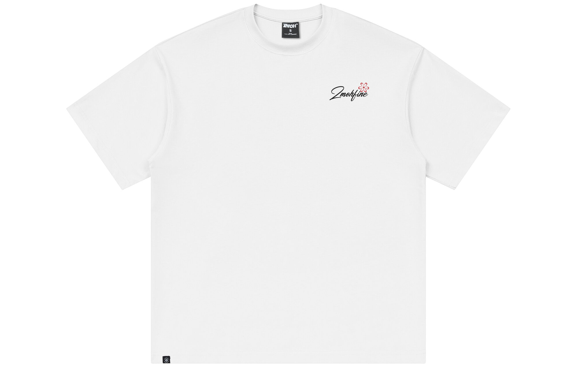 Футболка унисекс ZMOH crew neck, крем, плотный материал, хлопок L EU