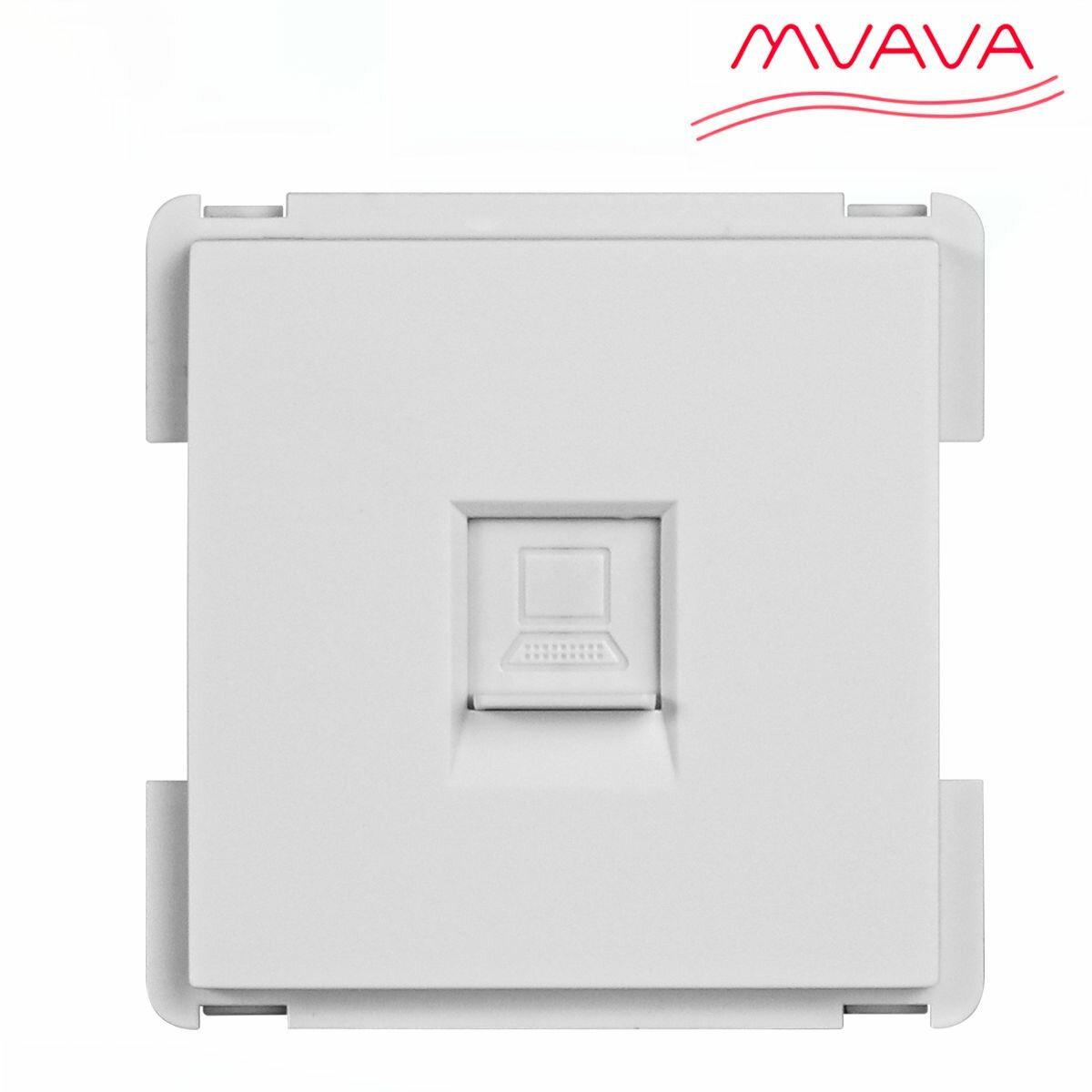 Механизм розетки интернет RJ-45, Cat6, цвет белый