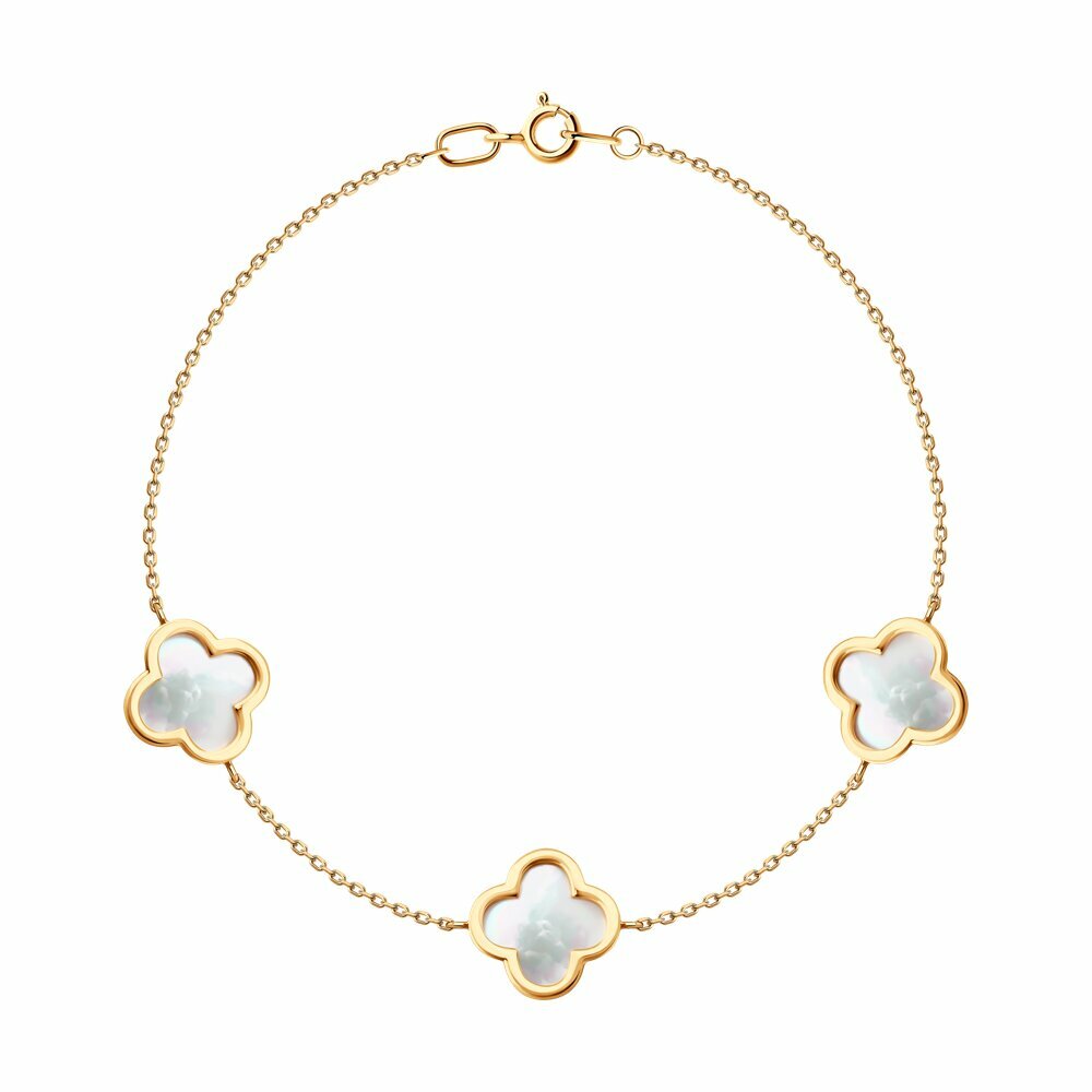 Браслет, красное золото, 585 проба