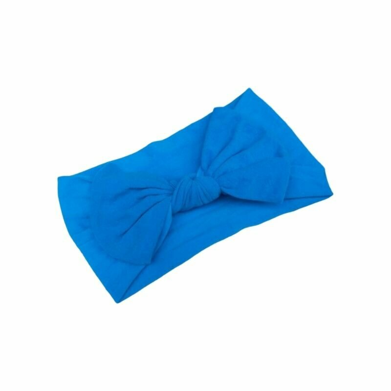 Аксессуары для детских волос, мягкий головной убор с нейлоновым бантом-Королевский синий