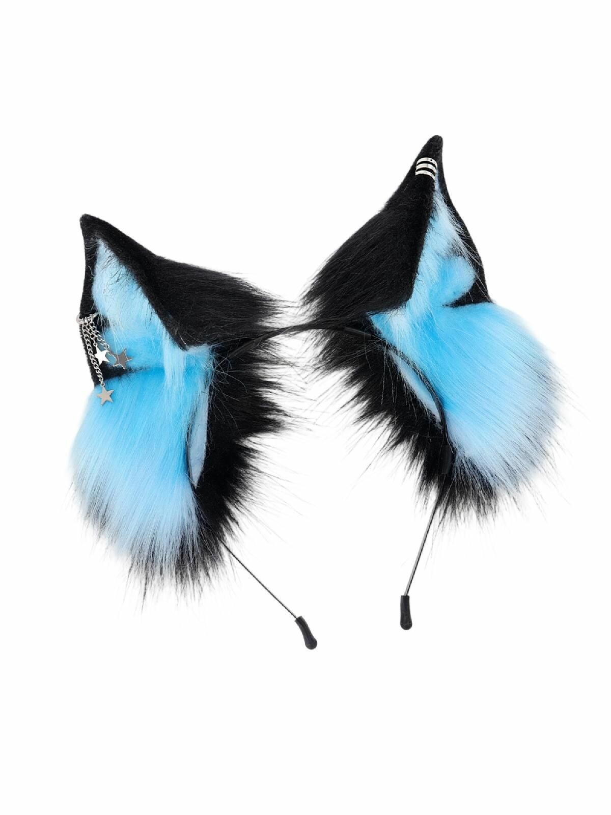 Ручная работа: ободок с ушками животных для костюмов и ролевых игр, Синий
