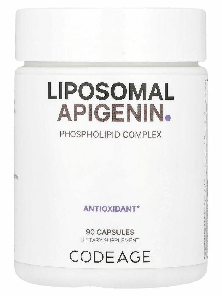 Липосомальный апигенин, фосфолипидный комплекс, 90 растительных капсул (50 мг в 1 капсуле), Codeage